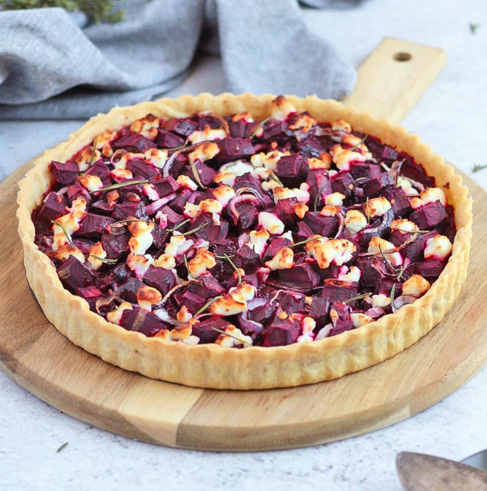 Beetroot and Goats Cheese Tart - A Baking Journey