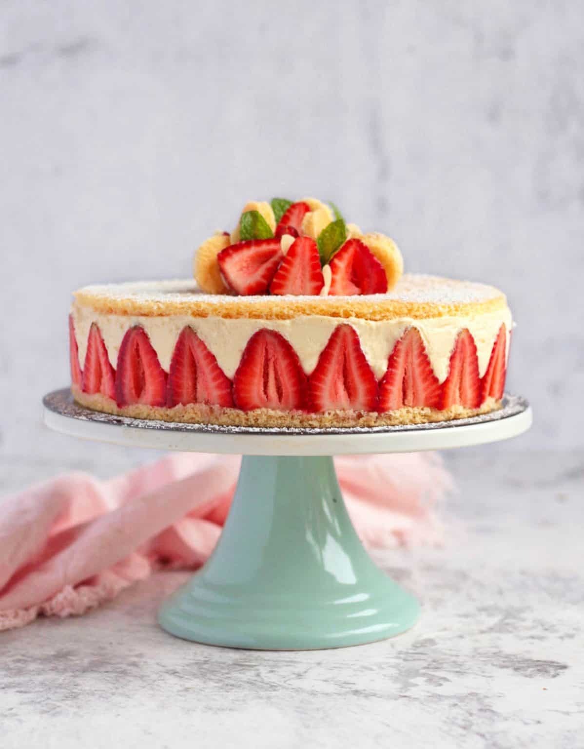 Fraisier Cake with Diplomat Cream - A Baking Journey