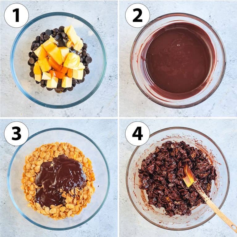 4 Ingredients Chocolate Cornflake Cakes - A Baking Journey