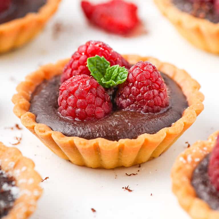 Raspberry Chocolate Tartlets - A Baking Journey